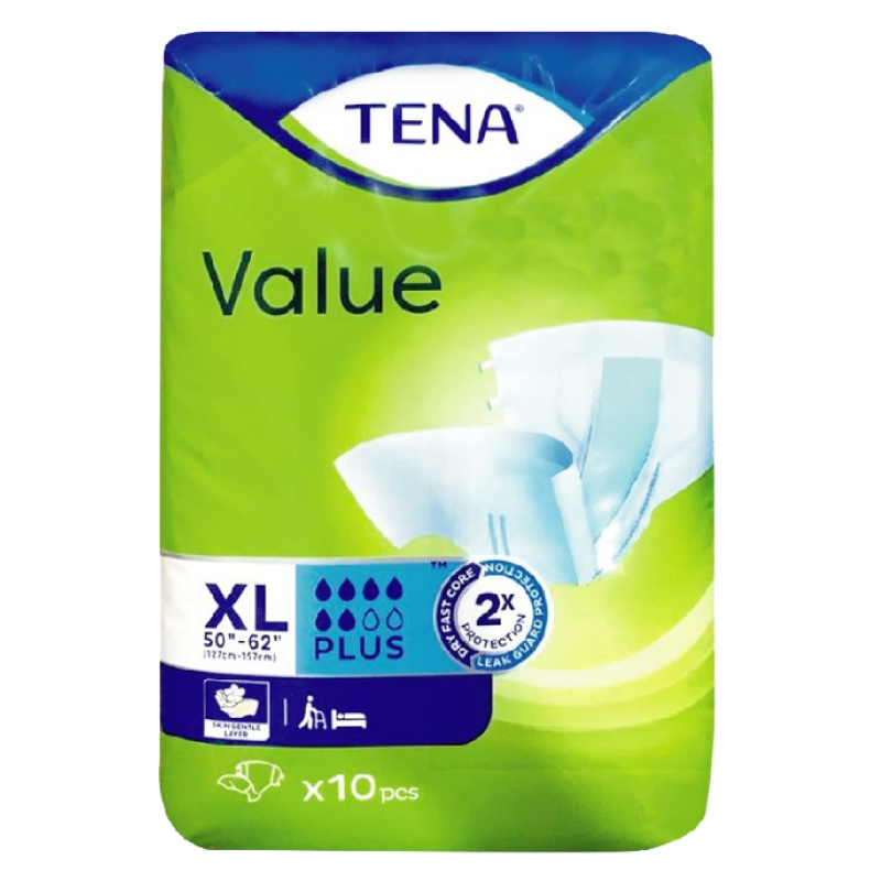 Tena Value Adult Diaper XL 10'S + 1'S - Buy Online at Best Price